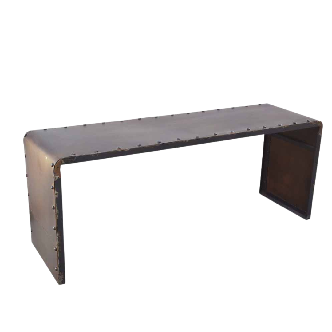 Industrial Domed Console Table Bombay Mercantile