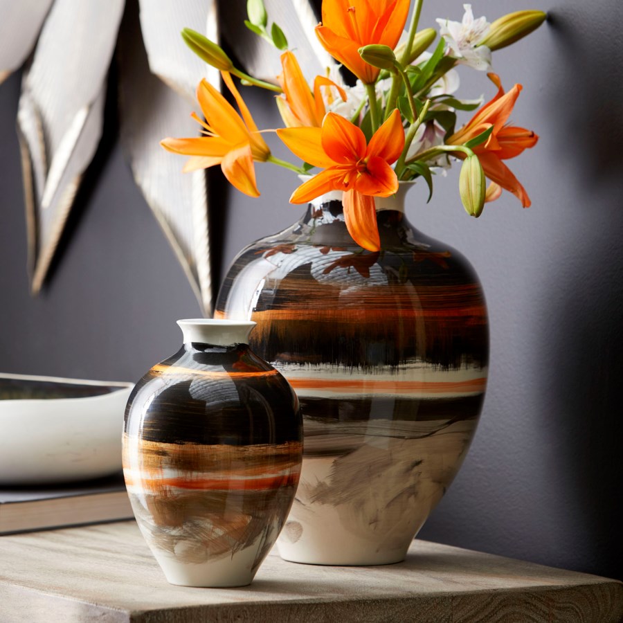 Hand-Painted Multicolored Vase – Bombay Mercantile
