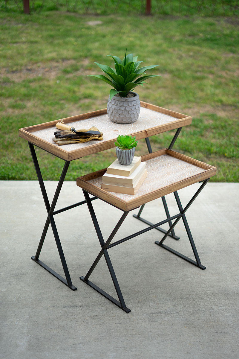 Rectangle tables, set of 2 – Bombay Mercantile