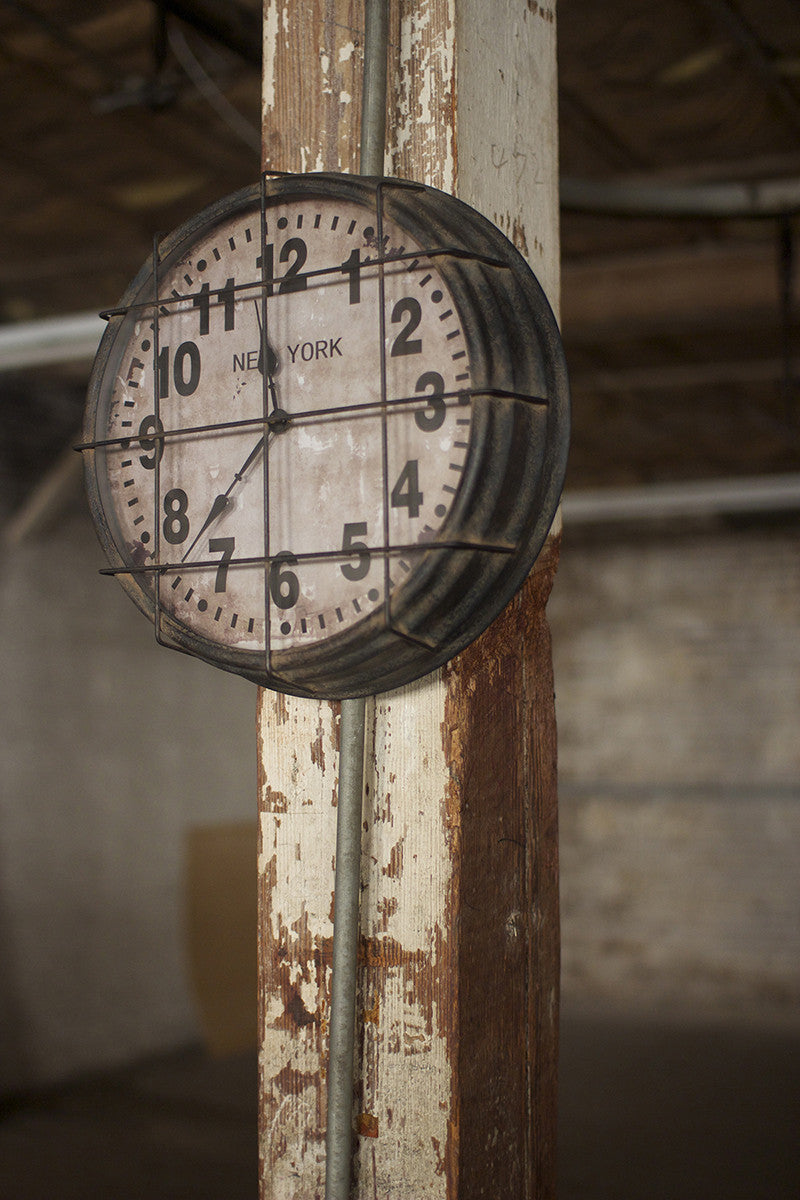 Metal New York subway clock – Bombay Mercantile