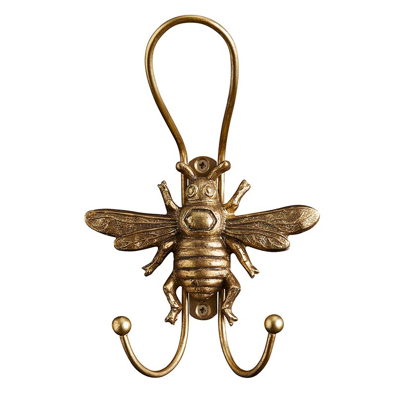 Gold Bee Hooks, Set of 2 – Bombay Mercantile