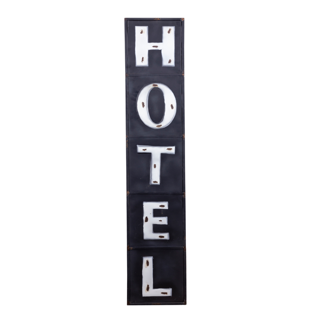 Embossed Metal Hotel Sign – Bombay Mercantile