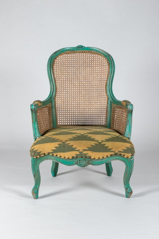 Vintage Cane Wing Back Chairs – Bombay Mercantile